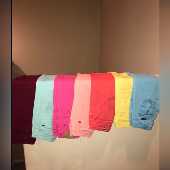 Jeans | Lot Of 7 Pairs Of Colored Skinny Jeans Sz 57 | Poshmark